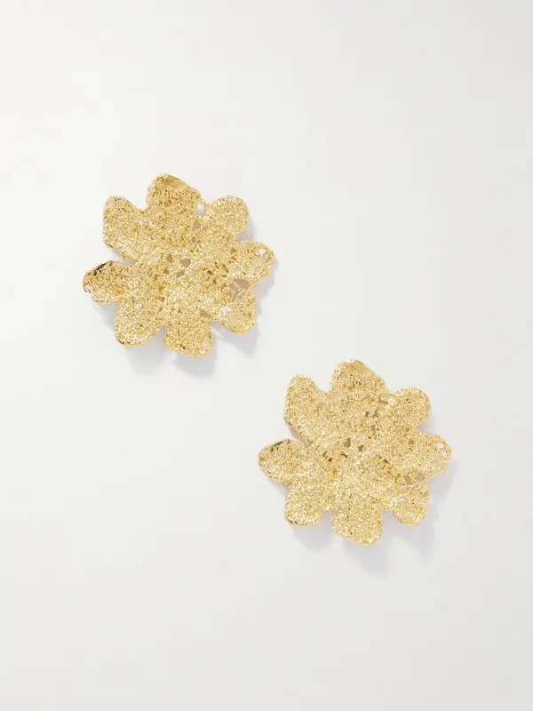 YSSO Anemone -plated Earrings - Gold