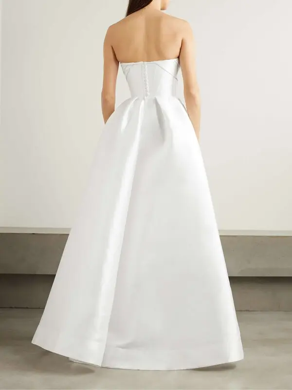 Alex Perry Isobel Strapless Draped Satin-faille Gown