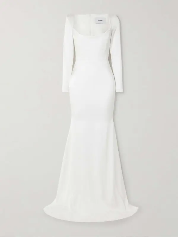 Alex Perry Satin-crepe Gown - White