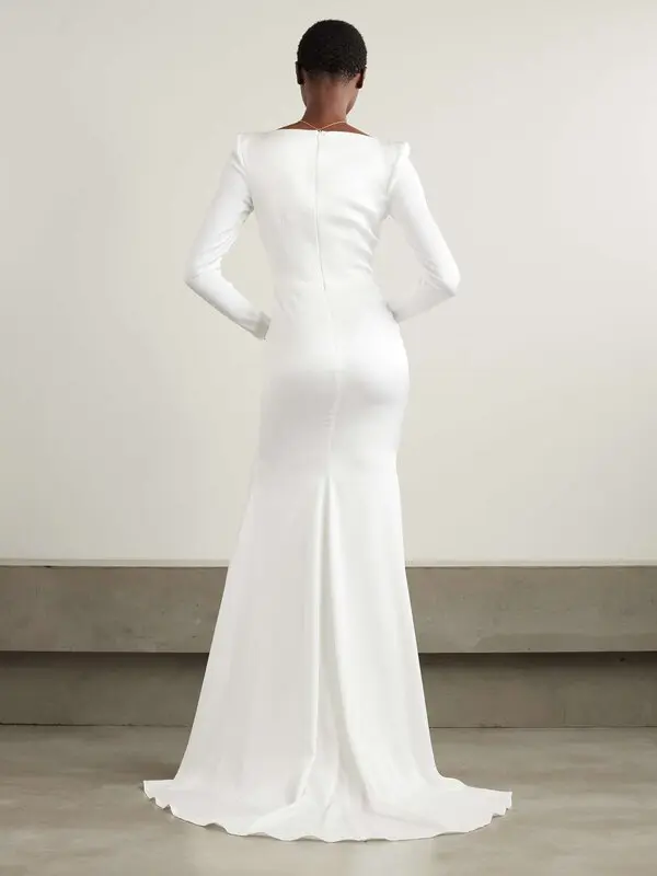 Alex Perry Satin-crepe Gown - White