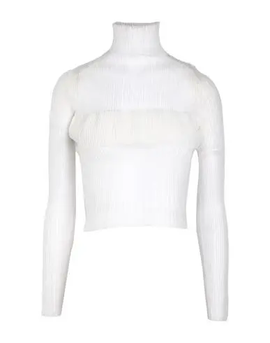 MSGM Embellished Knit Top - White