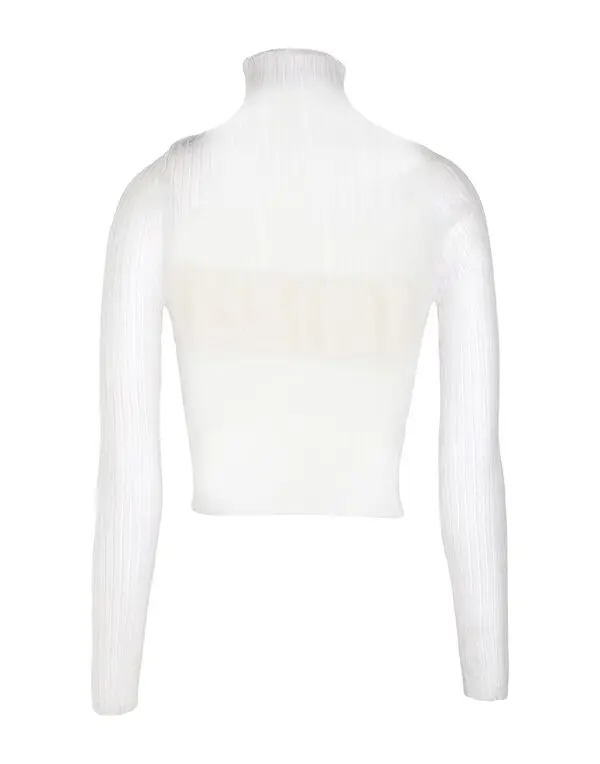 MSGM Embellished Knit Top - White