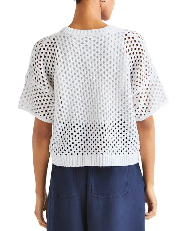 Splendid Nova Pointelle Cardigan - White