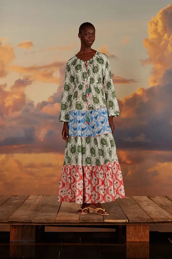 farm rio long sleeve maxi dress Farm Rio Mystical Long Sleeve Maxi Dress  RJ Pope