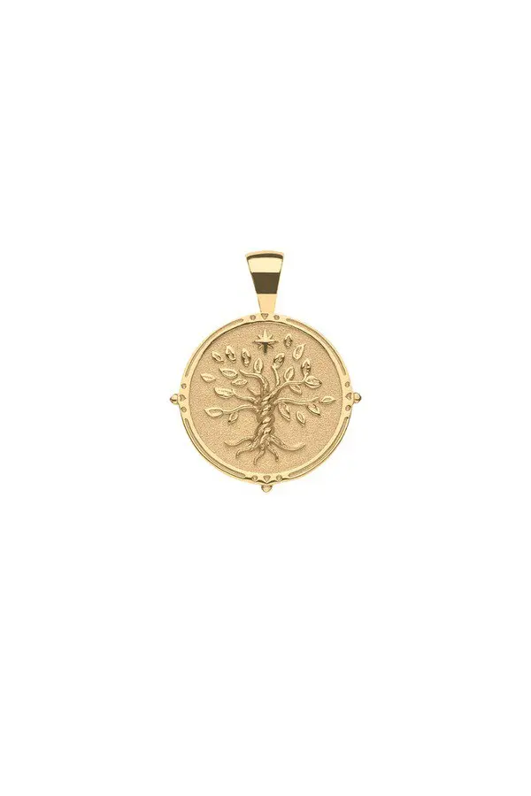 JANE WIN Faith Jw Small Coin Pendant - Gold