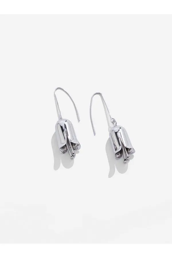 SOKO Imba Midi Dangle Earrings - Silver
