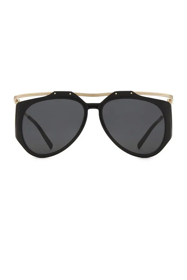 Saint Laurent Sl M137 Amelia Sunglasses - Black & Gold