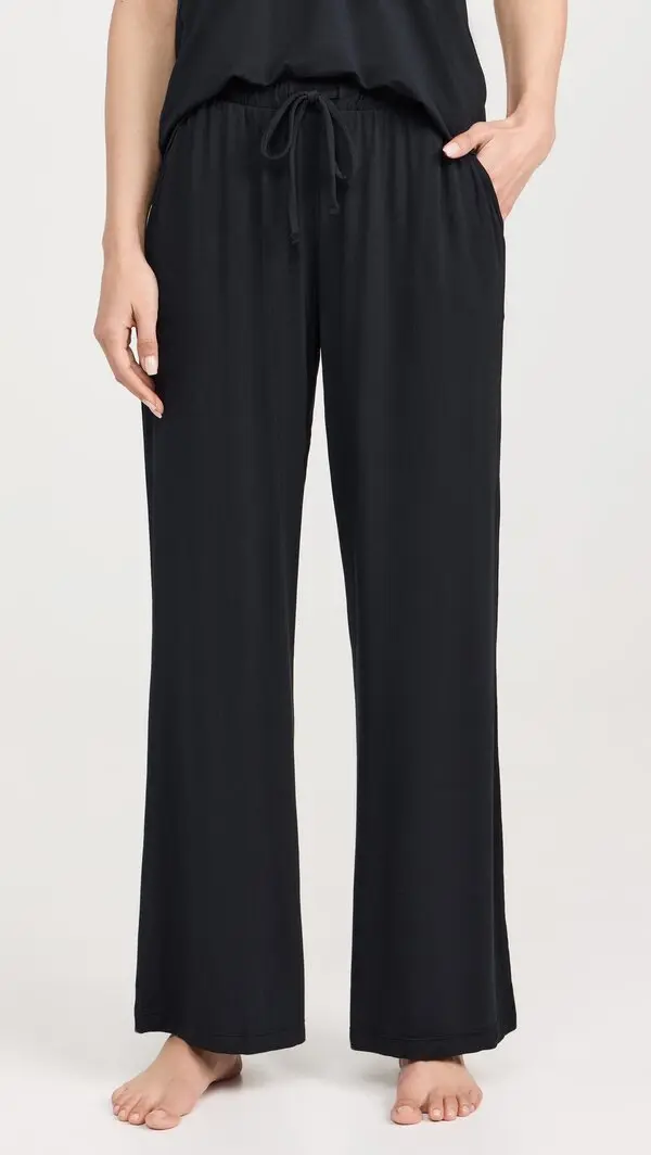 Eberjey Gisele Tencel Modal Cami & Pant Pajama Set - Black