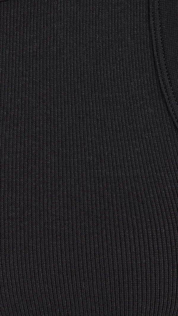 Sold Out NYC Cropped Ribbed Tank - Black