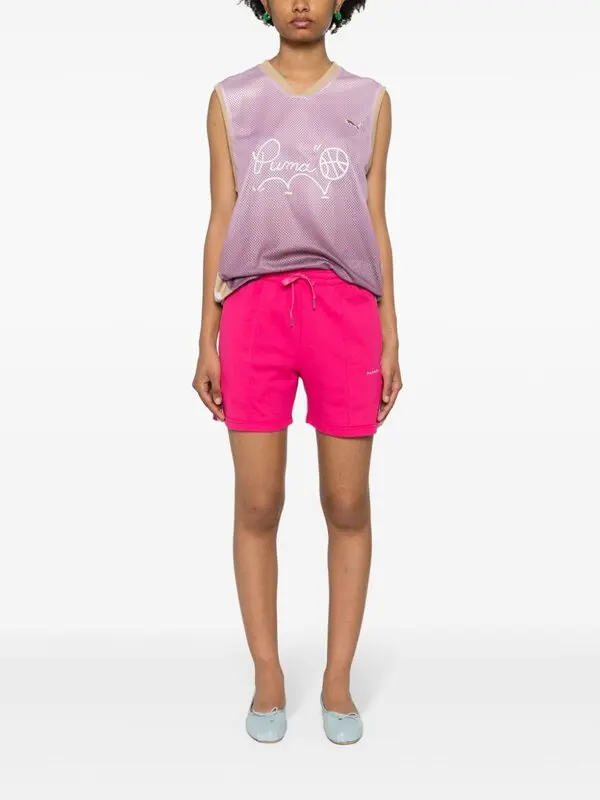 P.a.r.o.s.h Striped Jersey Shorts - Pink