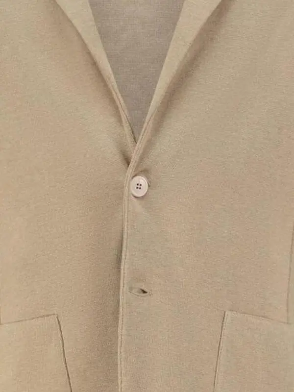 LARDINI Single-breasted Blazer With Brooch