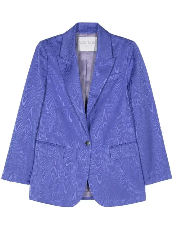FORTE_FORTE Moire-effect Blazer