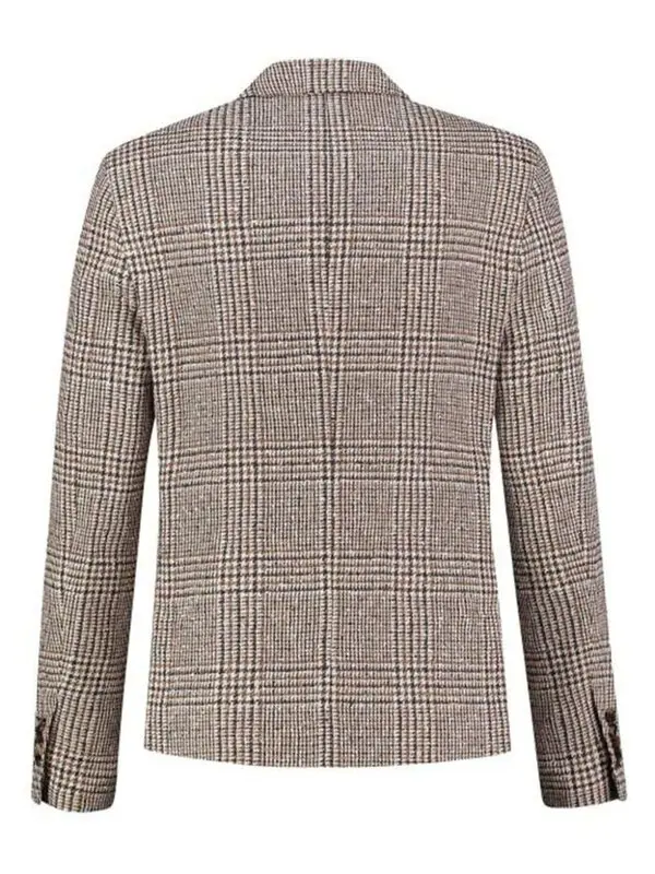 LARDINI Brooch-detail Single-breasted Blazer - Brown
