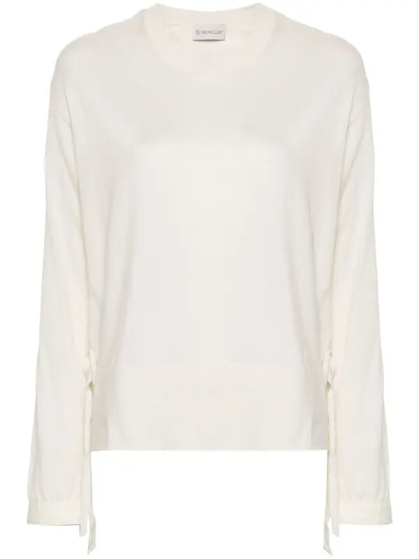 Moncler Fine-knit Panelled Jumper - Neutrals