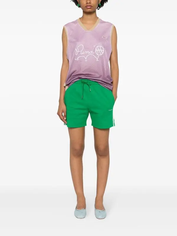 P.a.r.o.s.h Striped Jersey Shorts - Green