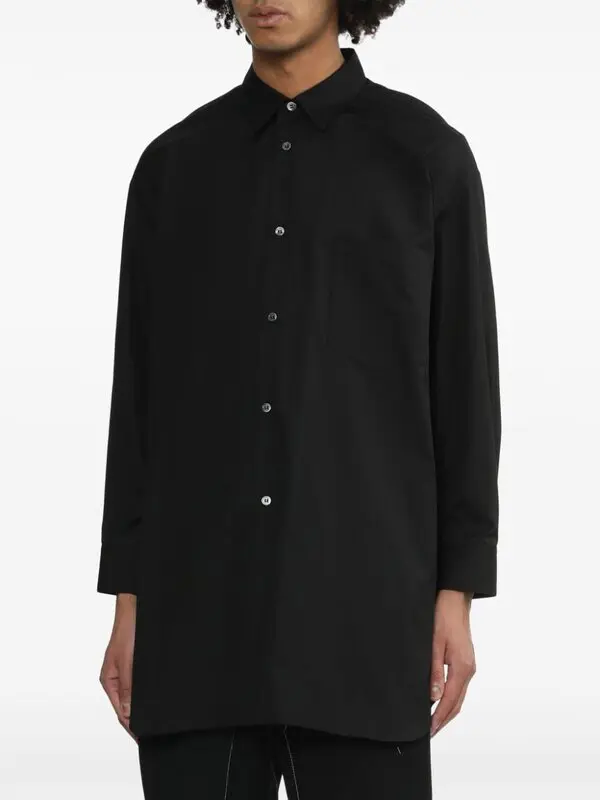 Comme Des Garçons Satin-panelled Shirt