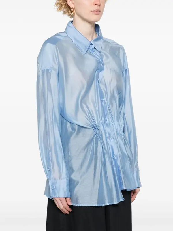 BLANCA VITA Pleated Shirt