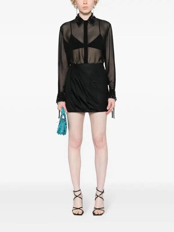BLUGIRL Bead-detailing Chiffon Blouse