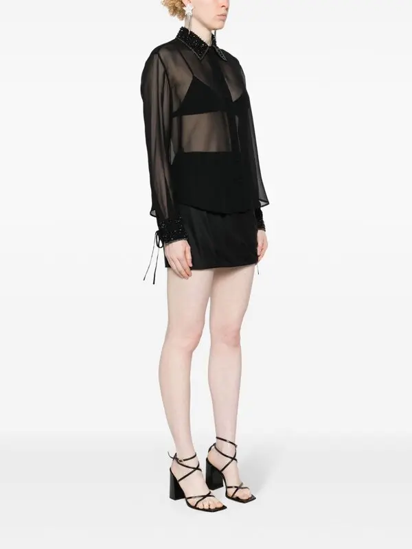 BLUGIRL Bead-detailing Chiffon Blouse