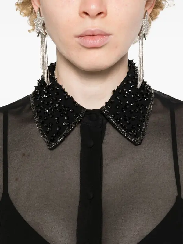 BLUGIRL Bead-detailing Chiffon Blouse