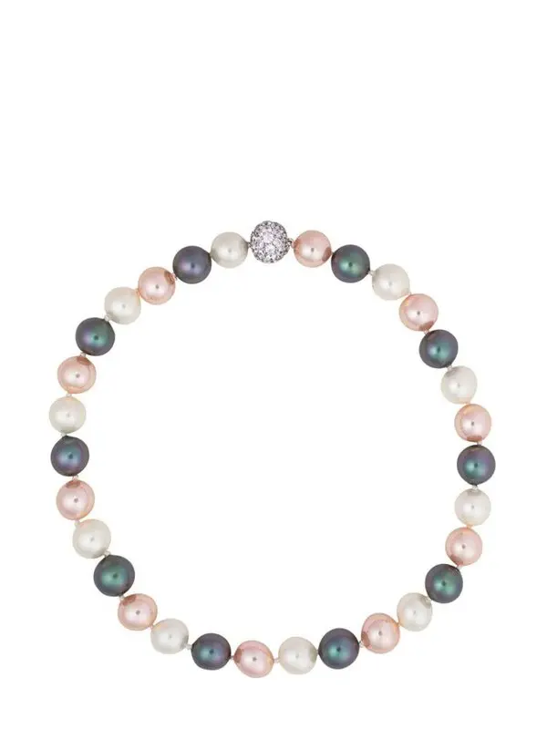 FANTASIA BY DESERIO Faux-pearl Sterling Silver Necklace - Neutrals