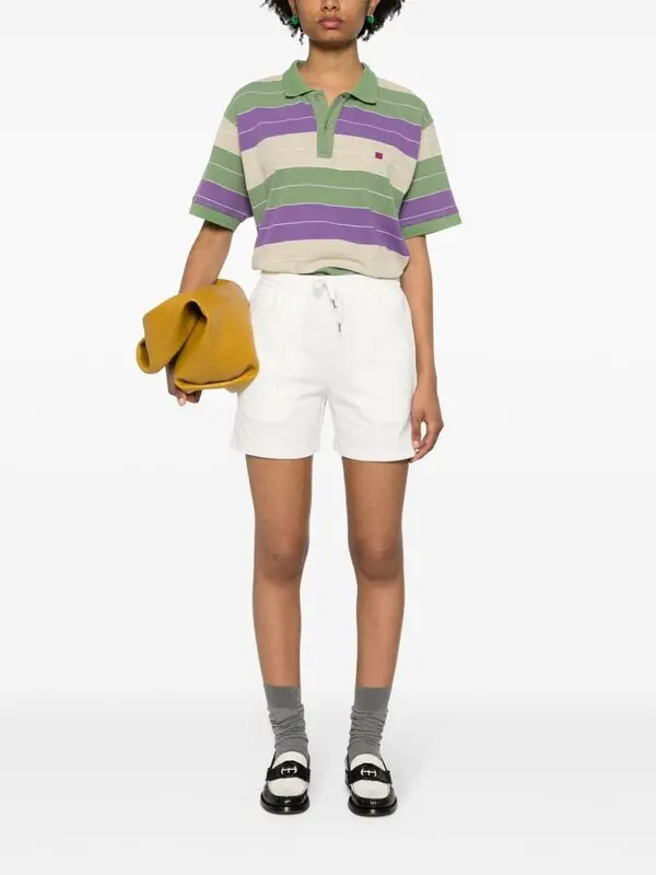 P.a.r.o.s.h Striped Jersey Shorts - White