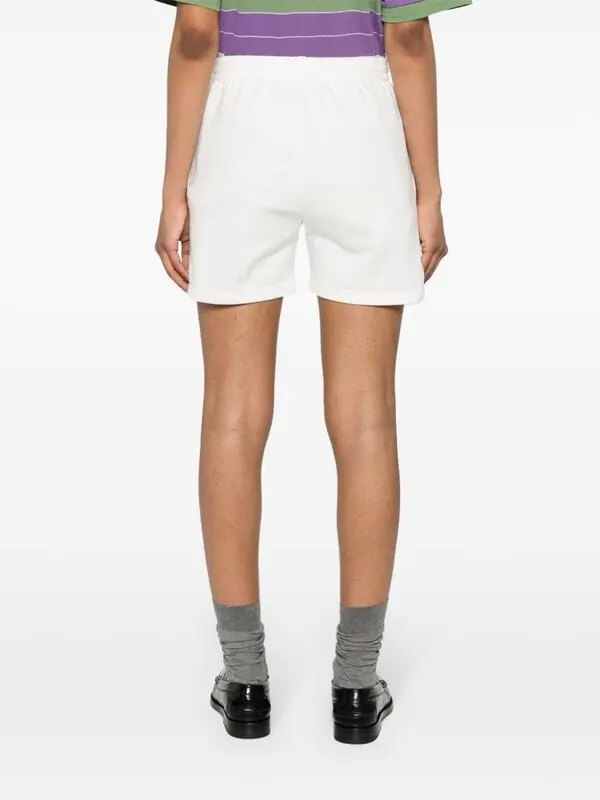 P.a.r.o.s.h Striped Jersey Shorts - White
