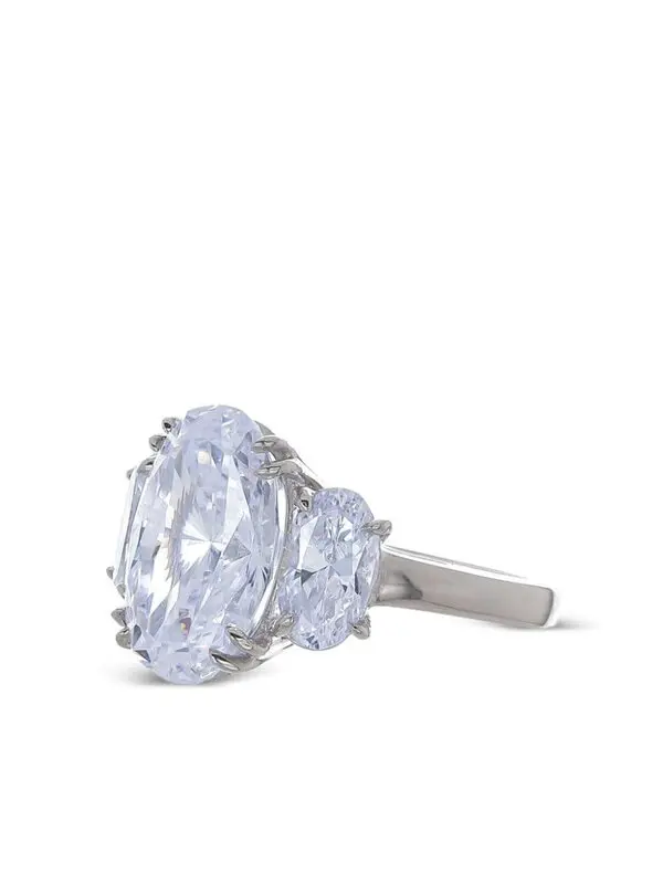 FANTASIA BY DESERIO 14kt White Gold Triple Oval Ring
