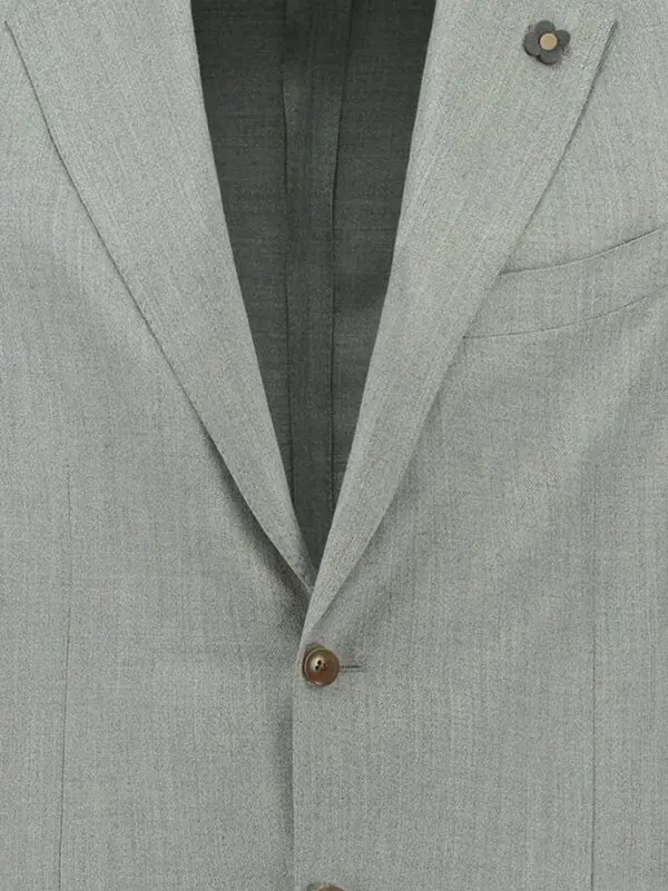 LARDINI Brooch-detail Single-breasted Blazer
