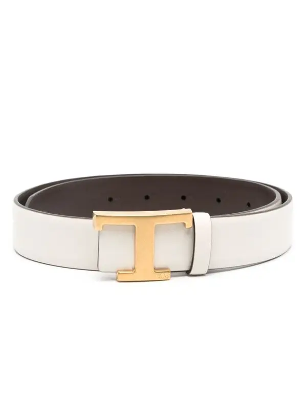 TOD'S T Timeless Reversible Belt - White