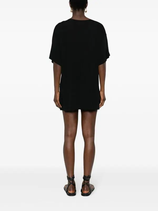 P.a.r.o.s.h Pussy-bow Knitted Top - Black