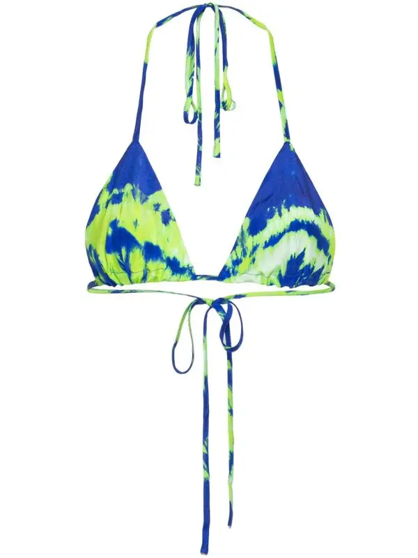 P.a.r.o.s.h Tie-dye Silk Bralette - Green