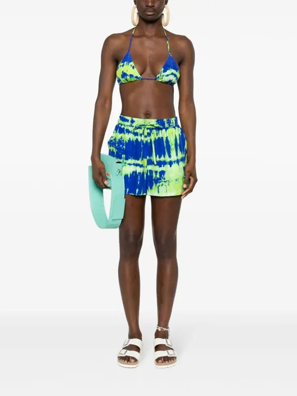 P.a.r.o.s.h Tie-dye Silk Bralette - Green