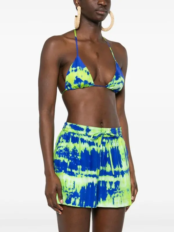 P.a.r.o.s.h Tie-dye Silk Bralette - Green