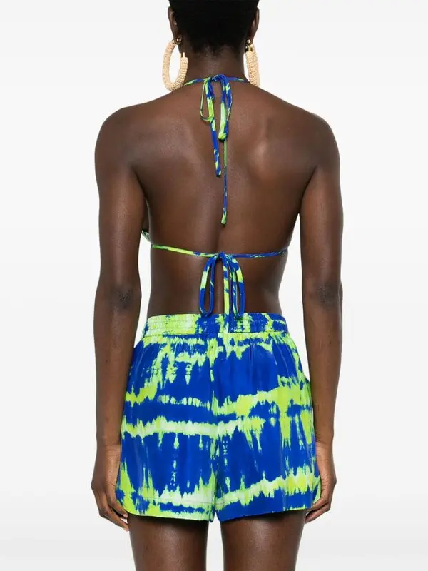 P.a.r.o.s.h Tie-dye Silk Bralette - Green