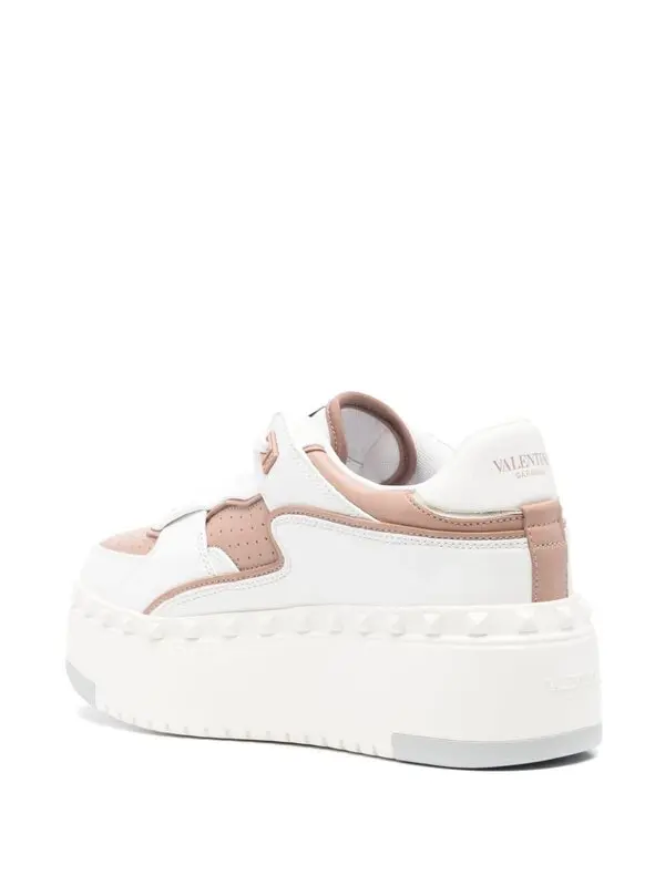 Valentino Garavani Freedots Xl Leather Sneakers - Neutrals