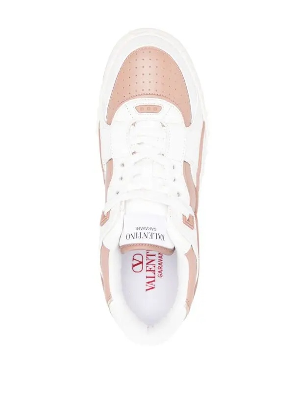 Valentino Garavani Freedots Xl Leather Sneakers - Neutrals