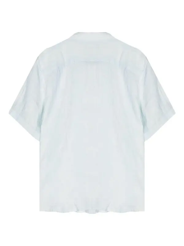 Frescobol Carioca Castro Stripe Cabana Linen Shirt - Blue