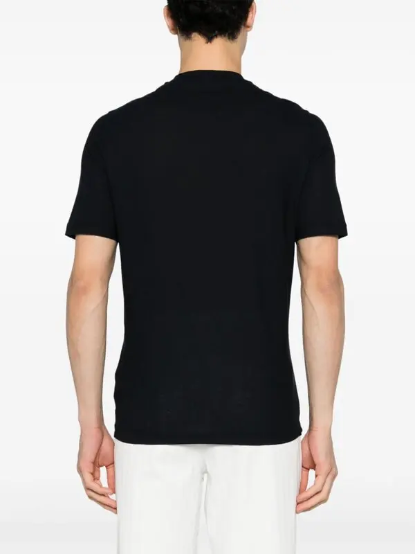 DELL'OGLIO Crew-neck Cotton T-shirt - Blue