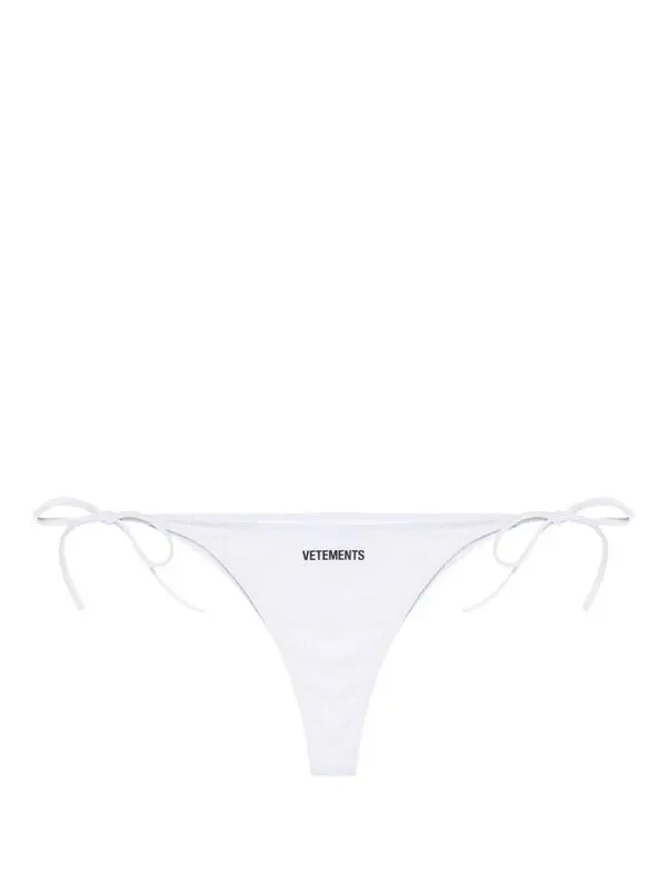 Vetements Logo-print Bikini Bottom - White