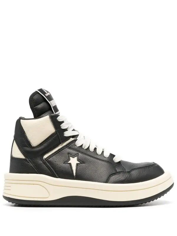 CONVERSE Rick Owens Drkshdw X Drkshdw Turbowpn Leather Sneakers - Black