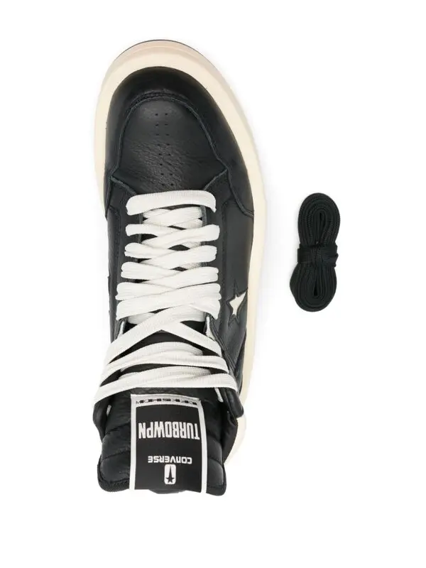 CONVERSE Rick Owens Drkshdw X Drkshdw Turbowpn Leather Sneakers - Black