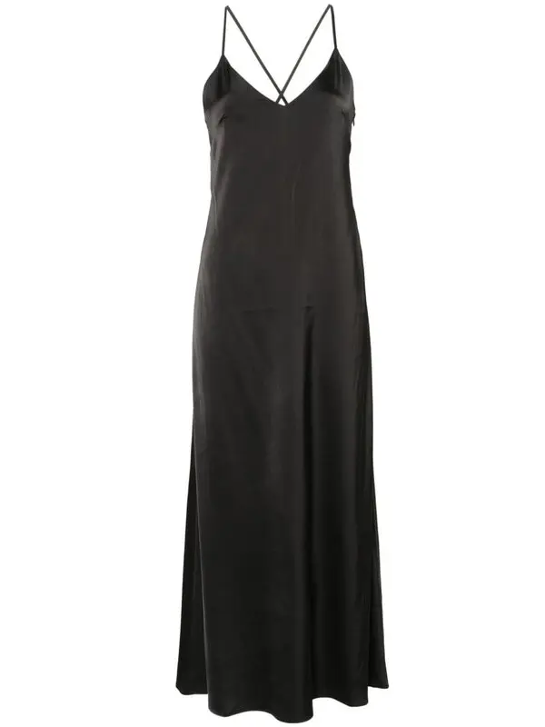 IVY OAK Textured V-neck Maxi Dress