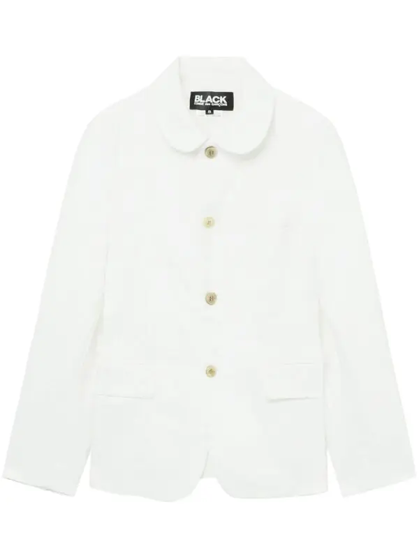 BLACK COMME DES GARÇONS Rounded-collar Single-breasted Jacket