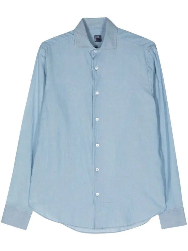 Fedeli Classic-collar Cotton Shirt