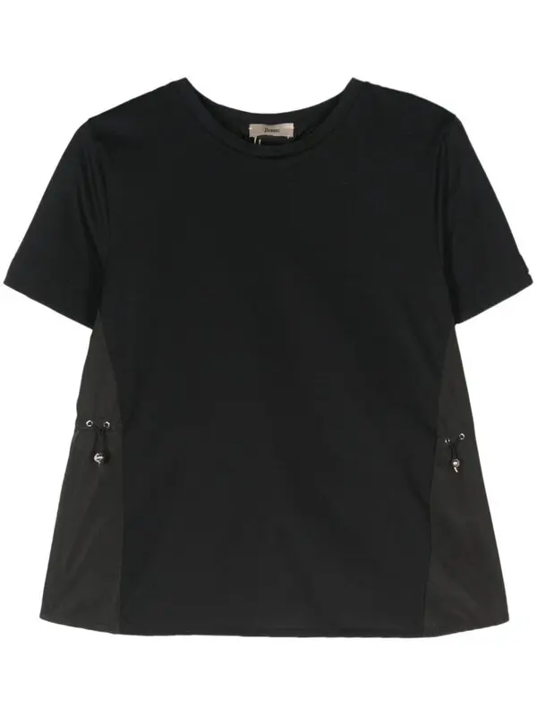Herno Taffeta-panel Cotton T-shirt