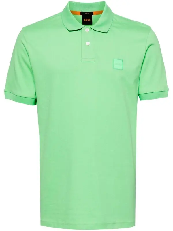 BOSS Logo-appliqué Short-sleeve Polo Shirt - Green