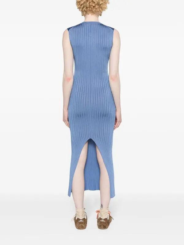 Marni Logo-jacquard Ribbed-knit Maxi Dress