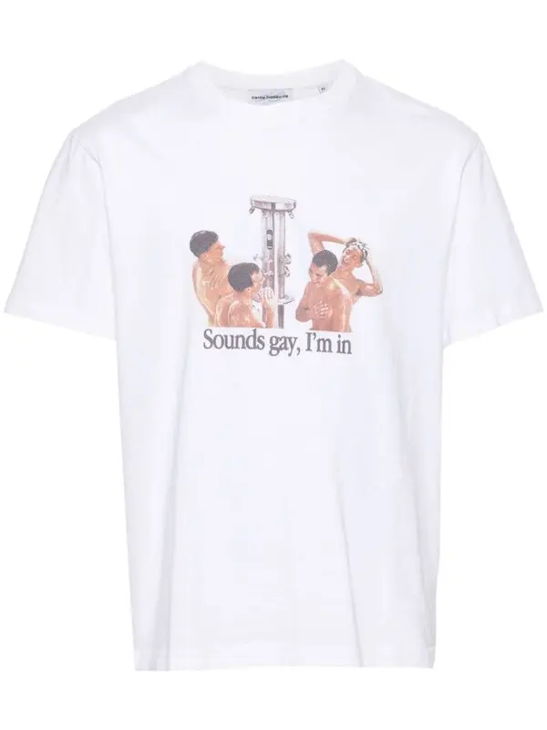 CARNE BOLLENTE Sounds Gay, I'm In T-shirt - White