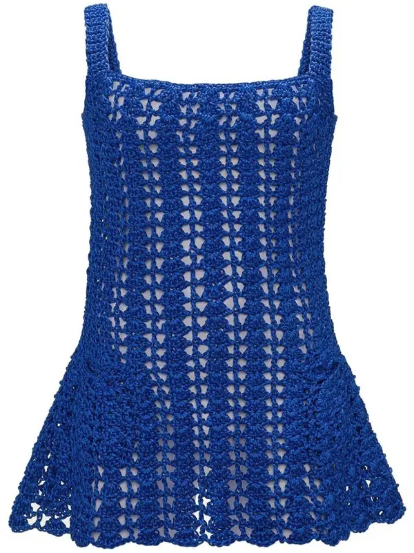 jw anderson blue mini dress JW Anderson Women's Sleeveless Denim Shift Minidress - Light Blue